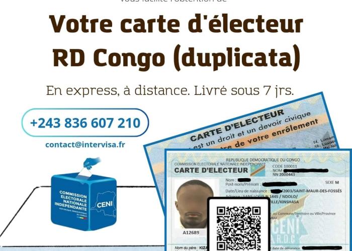 Beni : « L'opération de délivrance du duplicata de la carte d'électeur est gratuite à la CENI et ...